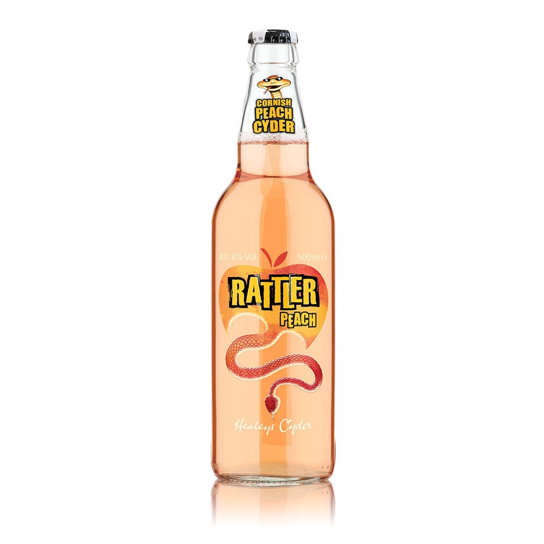 HEALEYS CORNISH RATTLER PEACH 500ML X 12 – Coast & Moor Coffee Collective