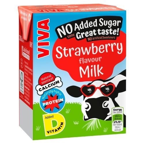 VIVA STRAWBERRY MILK DRINK 200ml x 27 – Coast & Moor Coffee Collective