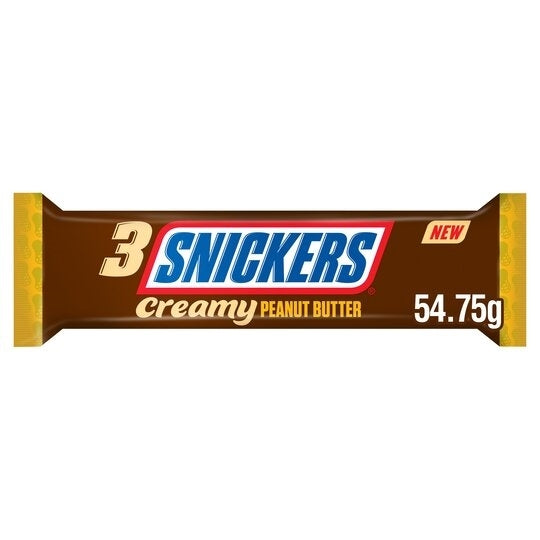 SNICKERS CREAMY PEANUT BUTTER TRIO 54.75g x 32 – Coast & Moor Coffee ...