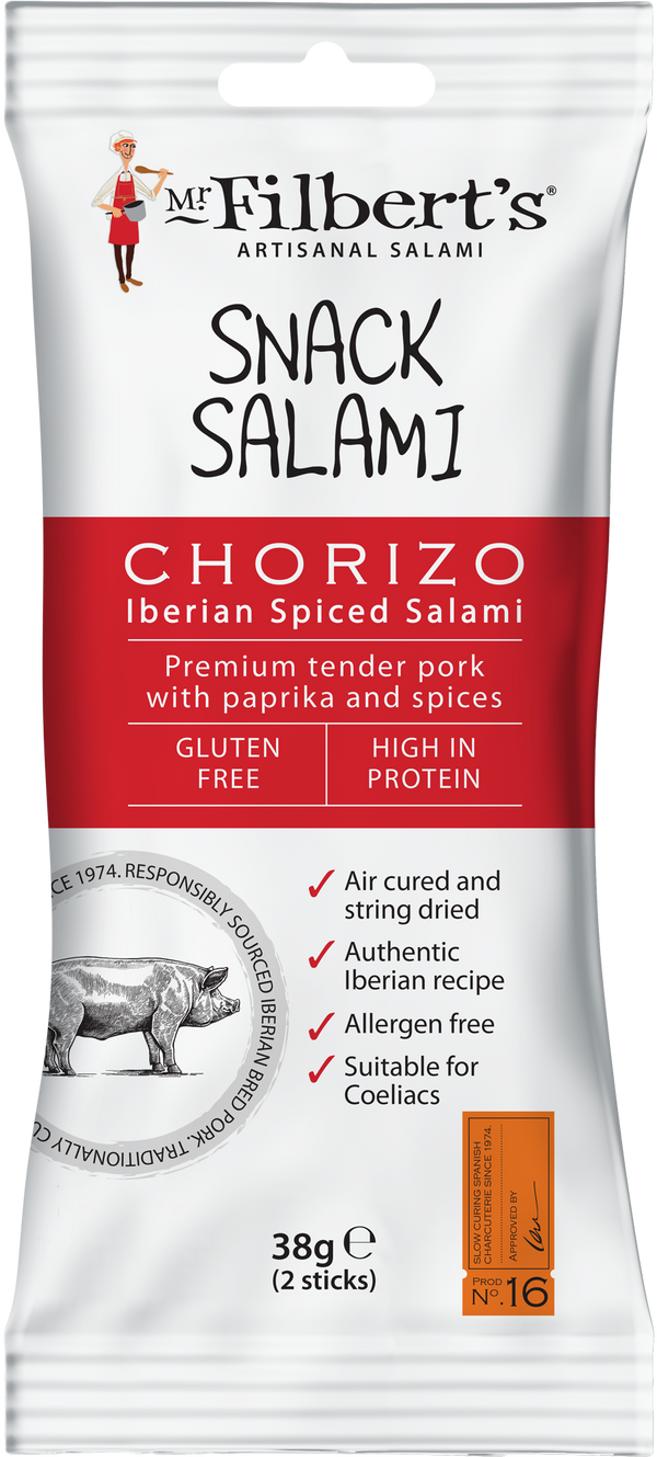 FILBERTS SNACK SALAMI CHORIZO TWIN 38g x 15 – Coast & Moor Coffee ...