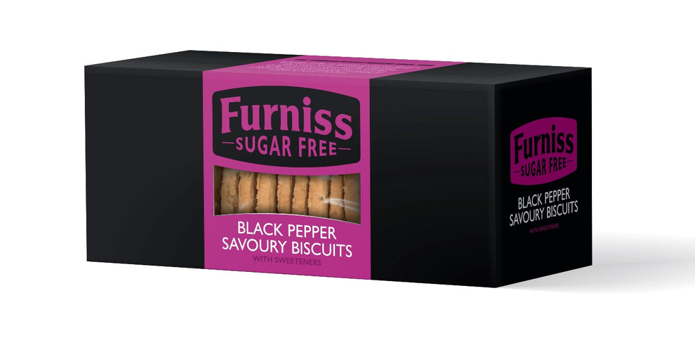 FURNISS BLACK PEPPER SUGAR FREE BISCUITS 180G X 12 – Coast & Moor ...