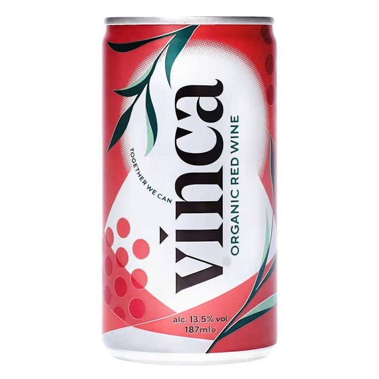 VINCA ORGANIC RED WINE CAN 12.7% 187ML X 12 – Coast & Moor Coffee ...